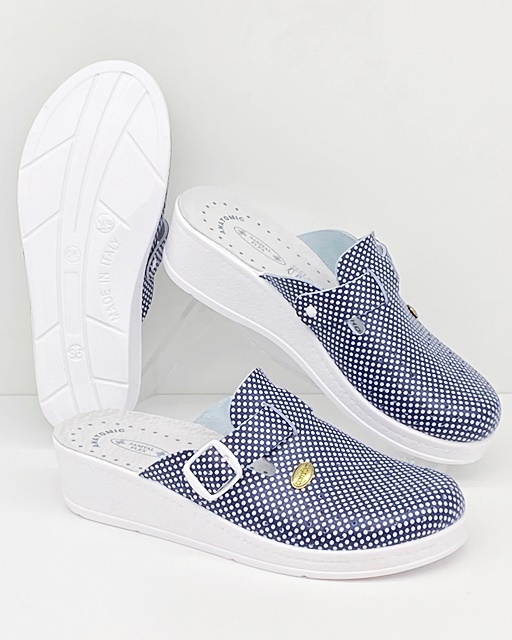 Chodaki sanitarne Sanital Flex 708 Pois Blue niebieskie, regulowana ...